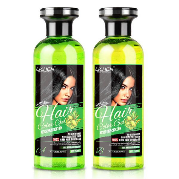 Lichen Professional Hair Color Gel Grey Coverage With Argan Oil Natural ...