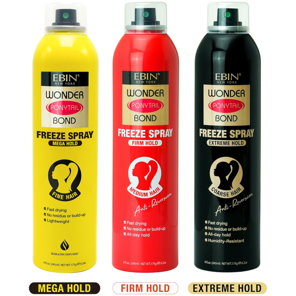 EBIN New York Wonder Ponytail Bond Freeze Spray 245ml | Mega Hold ...